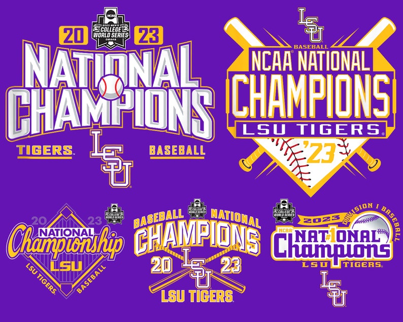 Lsu Baseball LSU Tigers PNG National Champs 2023 Baseball - Etsy