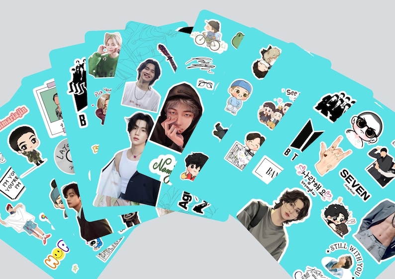BTS STICKER Pack-bts Meme Sticker-bts Printable Stickers 100 bts Prints ...