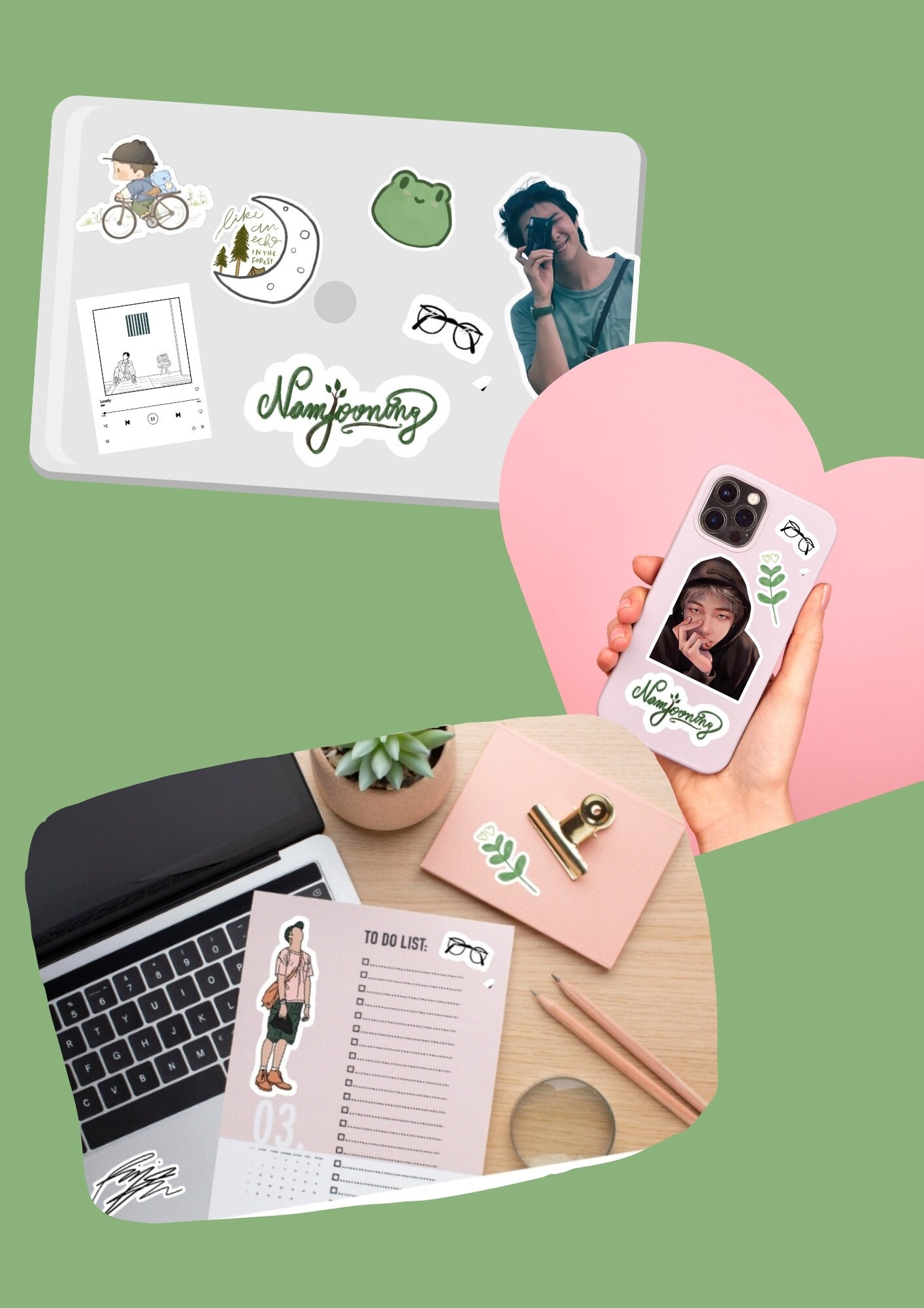 BTS NAMJOON Stickers-bts Rm Sticker-for Laptop,planner and Phone Case ...