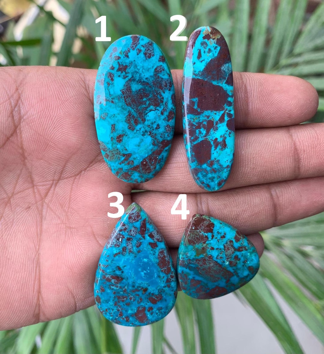 Azurite Shattuckite Cabochon, Natural Azurite Shattuckite Cabochon ...