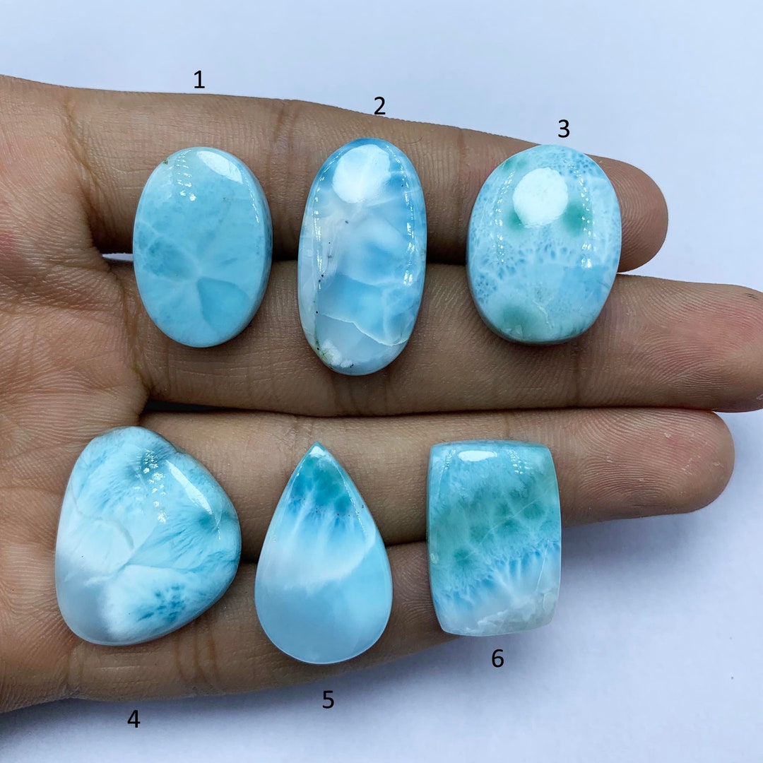Amazing Beautiful Larimar Gemstone, Natural Larimar Blue Color Handmade ...