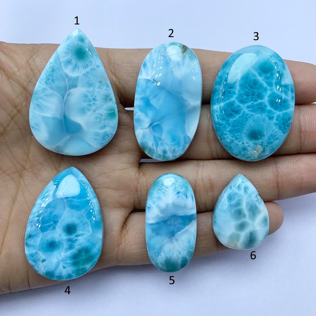 Big Larimar Cabochon Gemstone, AAA++ Top Quality Cabochon, Blue Color ...