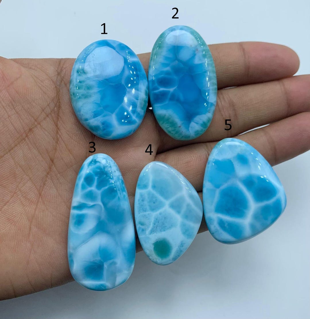 AAA+++ Larimar Top Quality Loose Gemstone, Natural Blue Larimar ...