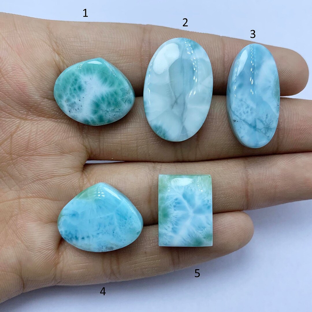 Beautiful Larimar Cabochon, Blue Color Best Quality Larimar Gemstone ...