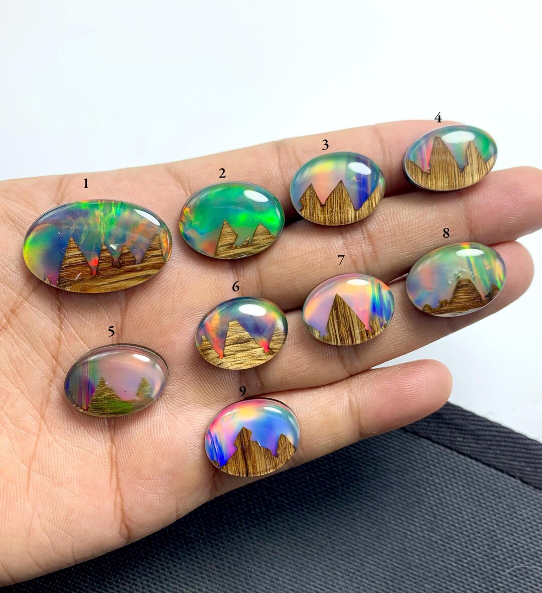 AAA Quality Monarch Opal Gemstone, Doublet Cabochon Precious Gemstone ...