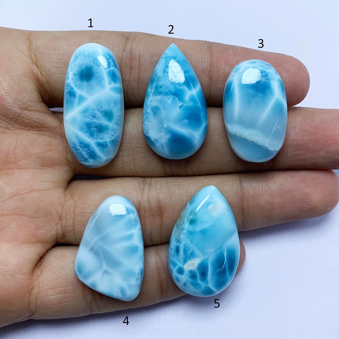 Natural Larimar Blue Color Gemstone, AAA Grade Quality Gemstone ...