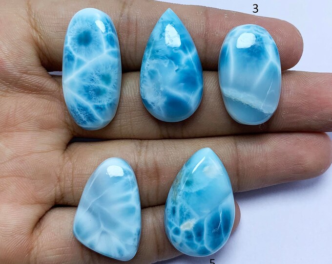 Natural Larimar Blue Color Gemstone, AAA Grade Quality Gemstone ...