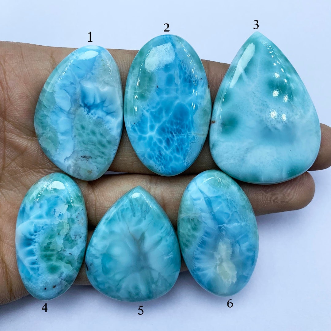 Natural Larimar Blue Color Gemstone, AAA Grade Quality Gemstone ...