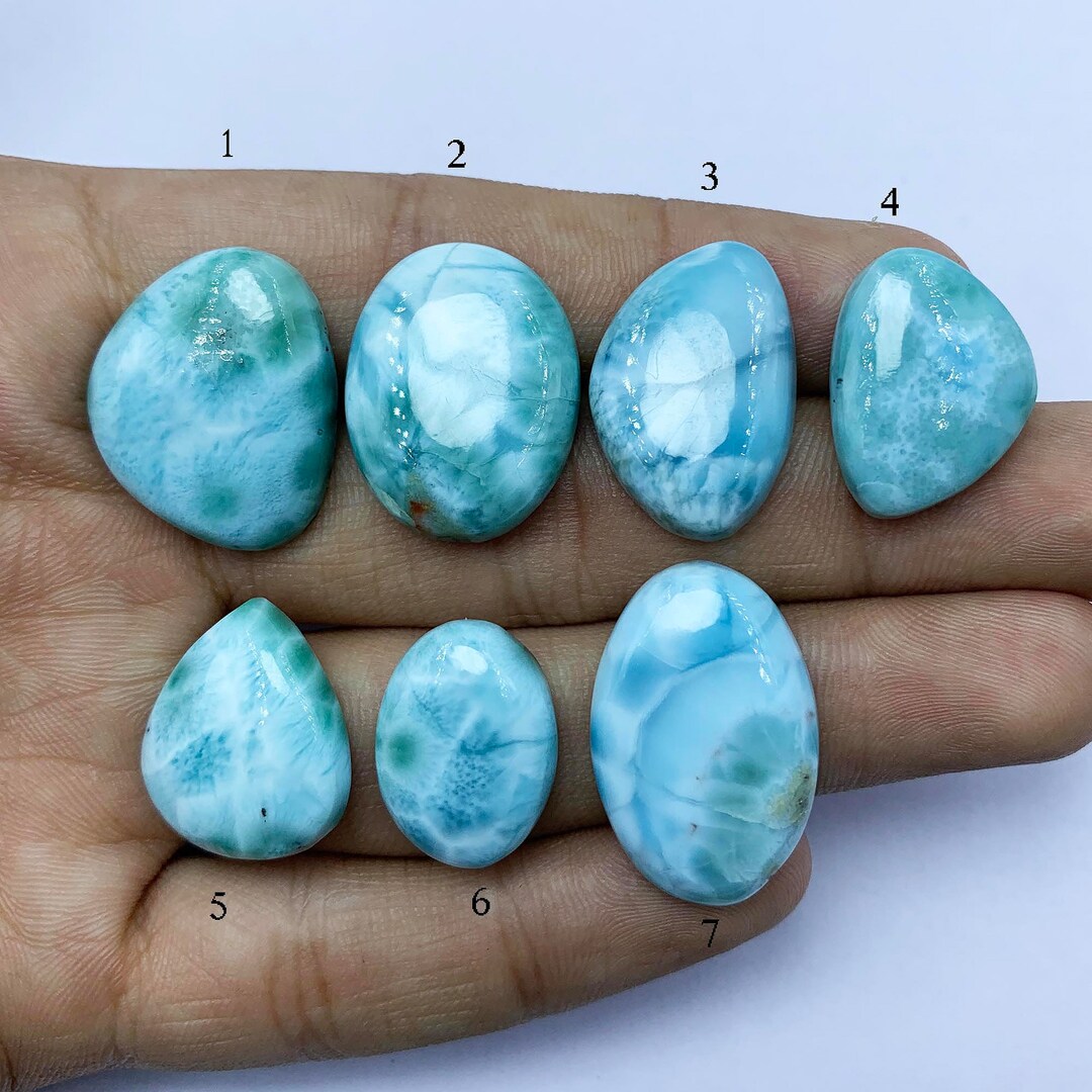 Natural Larimar Blue Color Gemstone, AAA Grade Quality Gemstone ...