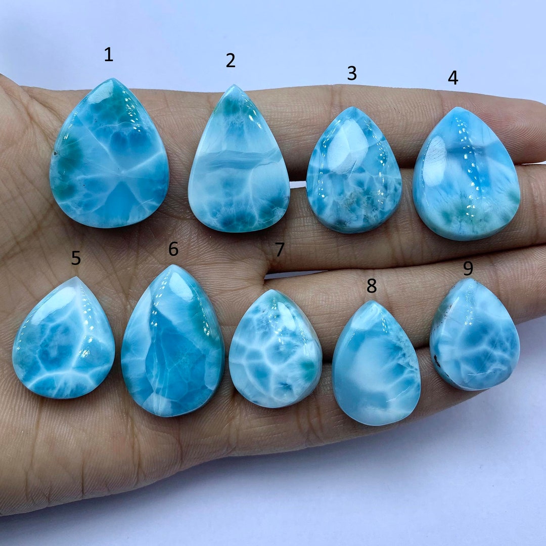 Top Quality Larimar Gemstone, Big Larimar Cabochon, Blue Color Larimar Cabochon Gemstone ...