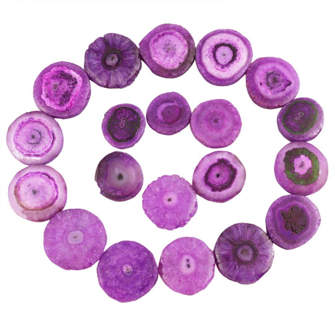 Purple Solar Quartz Gemstone, Natural Solar Quartz Lot Cabochon, Round ...