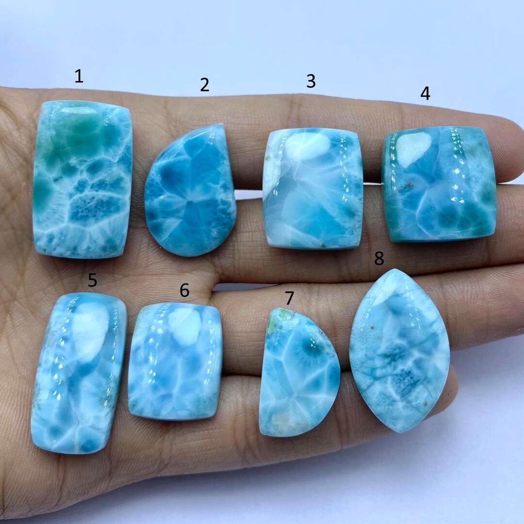 Beautiful Larimar Cabochon Gemstone, Big Larimar Cabochon, Blue Color ...