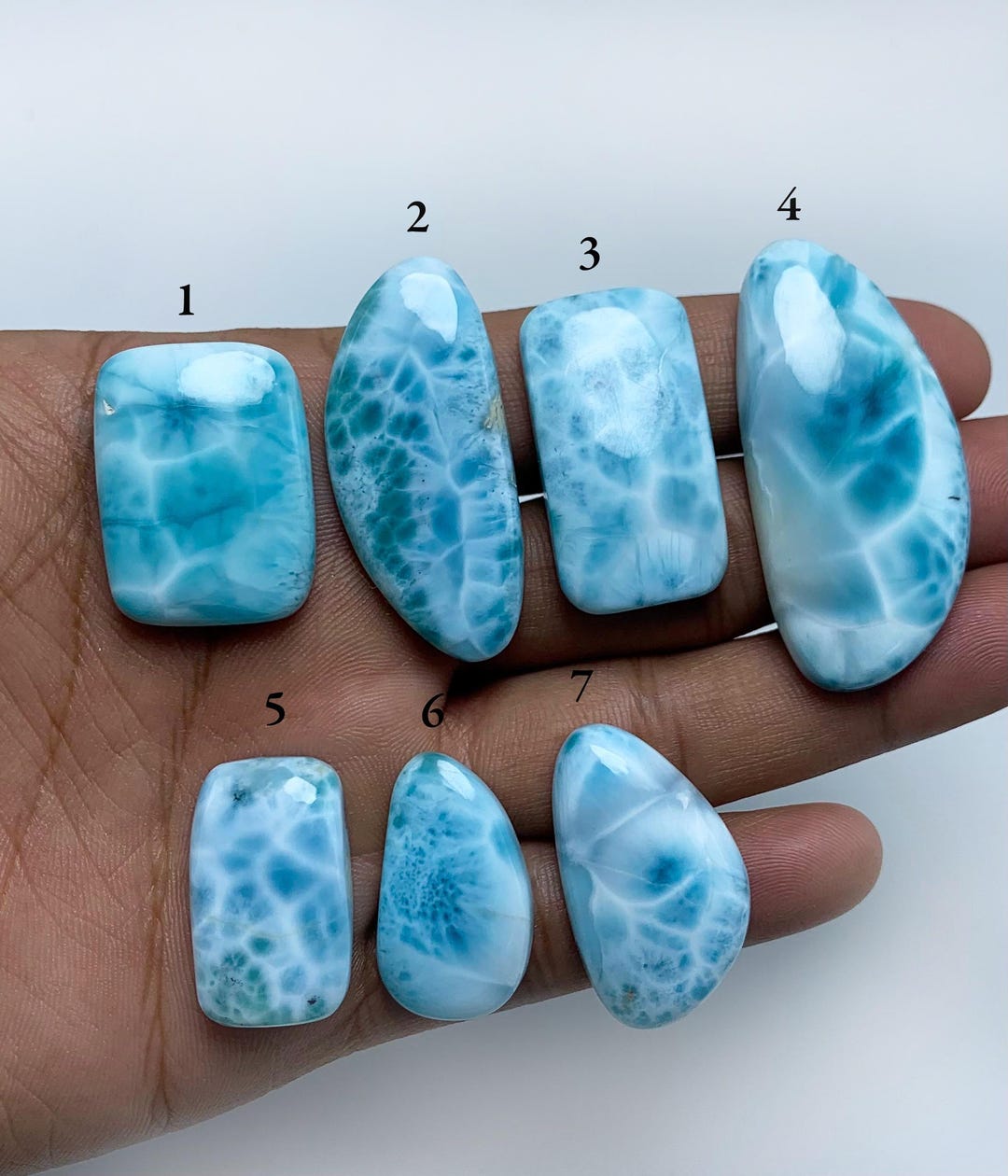 AAA Top Quality Larimar Big Cabochon, Blue Larimar Cabochon Gemstone, Larimar Cabochon Gemstone ...