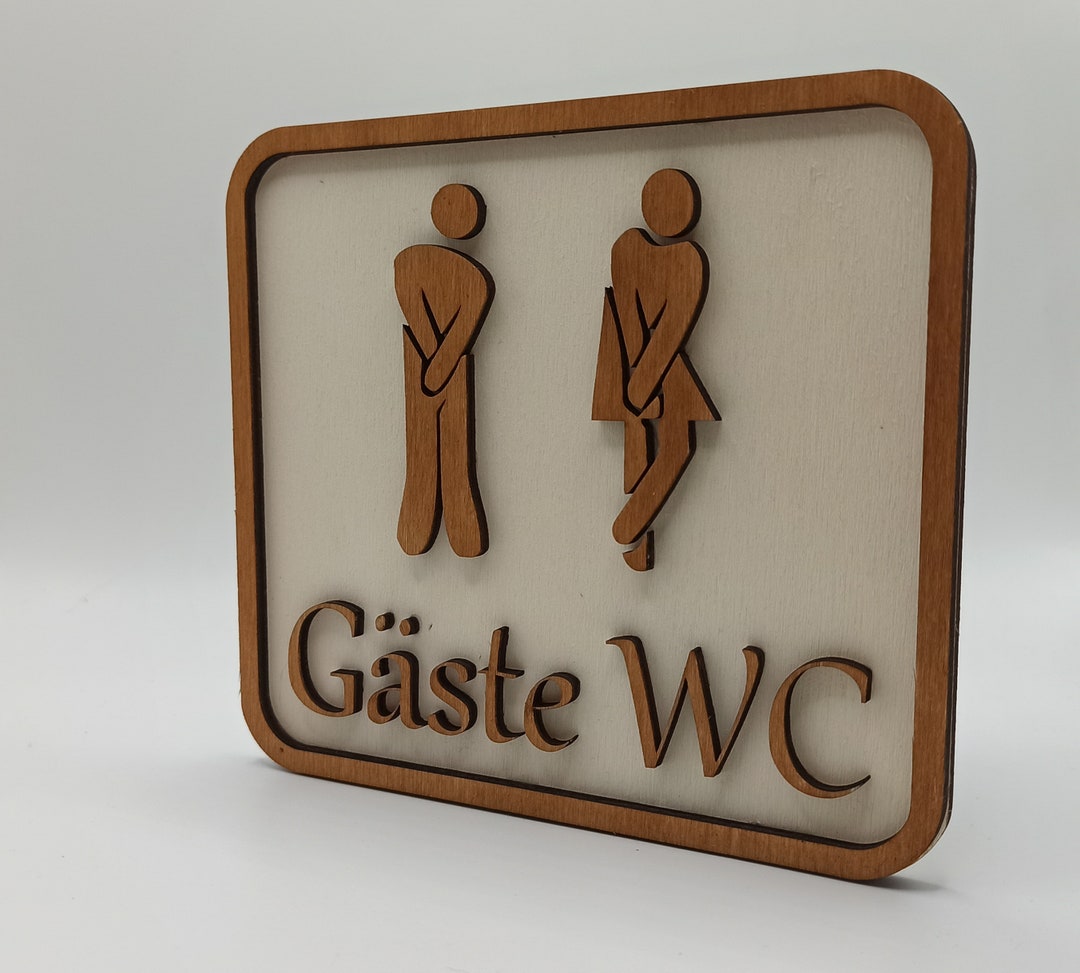 Guest Toilet WC Toilet Door Sign Made of Wood Guest Toilet - Etsy Australia