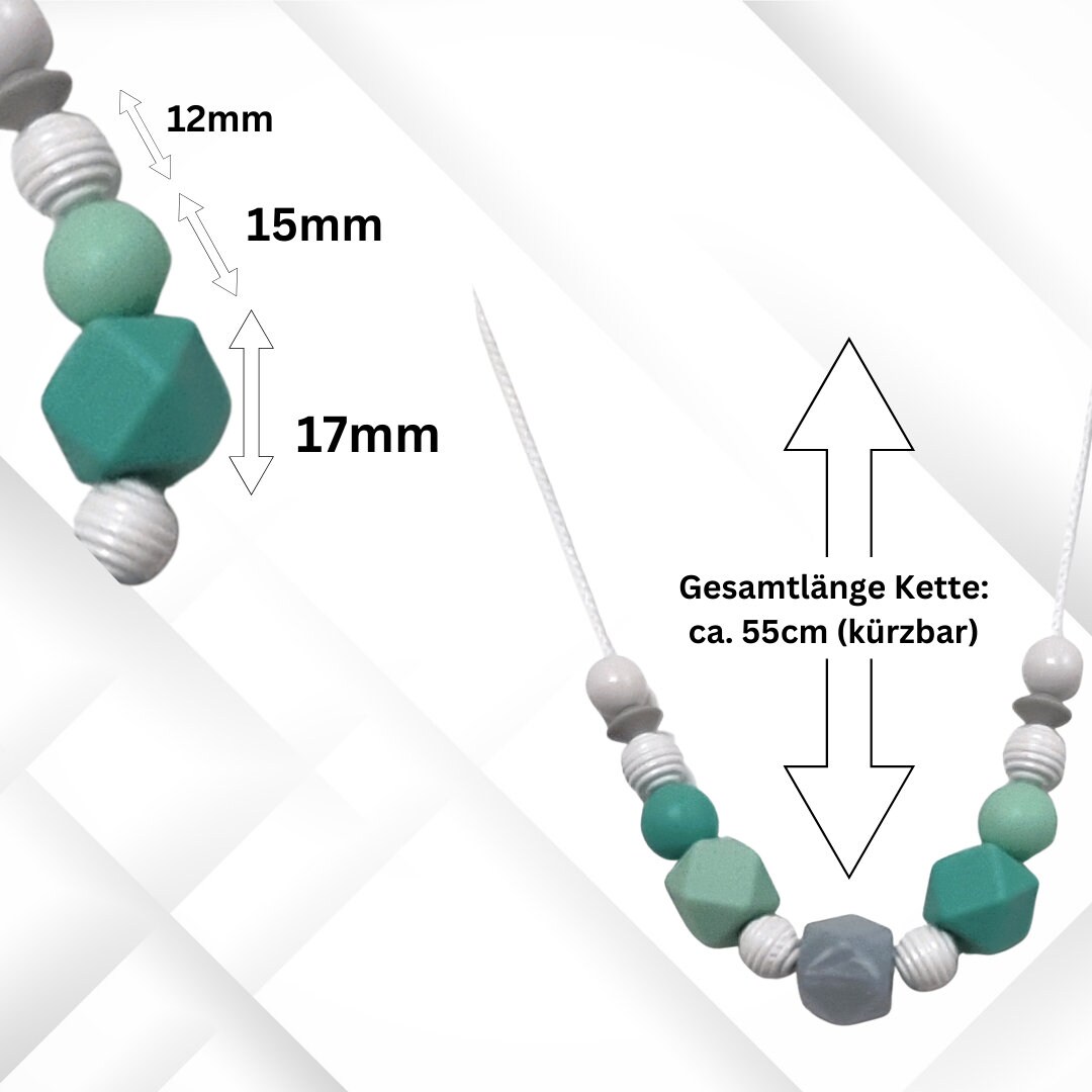 Nursing Chain in Different Colors for Mom and Baby / Silicone and Wood ...