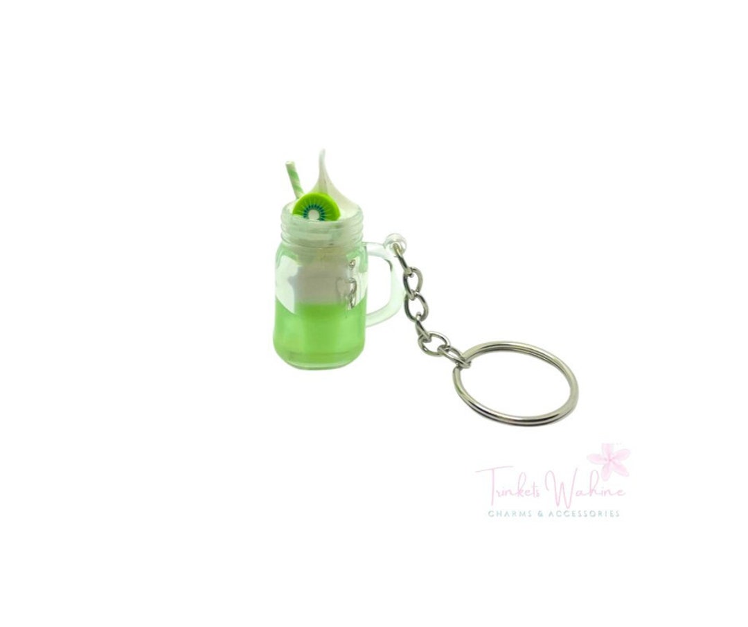 Green Lime Iced Tea Keychain Miniatures Food, Keychain Miniatures ...