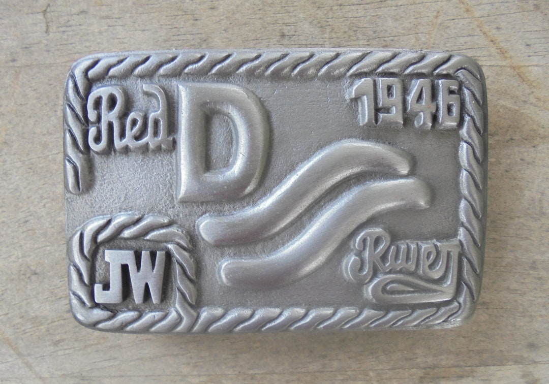 John Wayne 1946 RED RIVER Logo '40s Moviejw Initials Pewter Color Belt ...