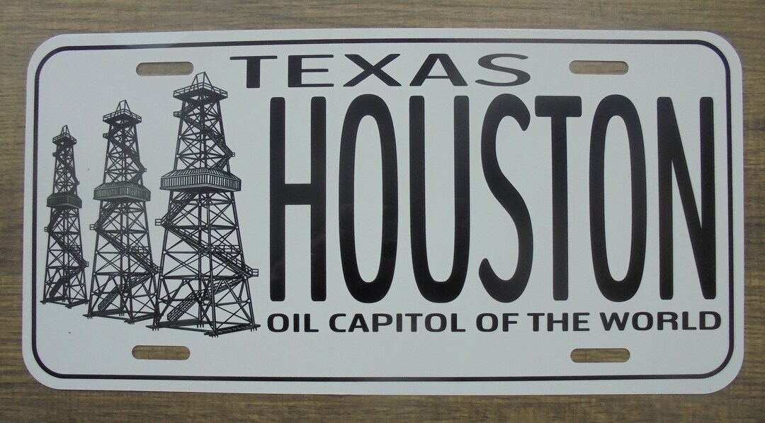 Houston Texas Oil Capital of the World/oil Derricks Metal - Etsy