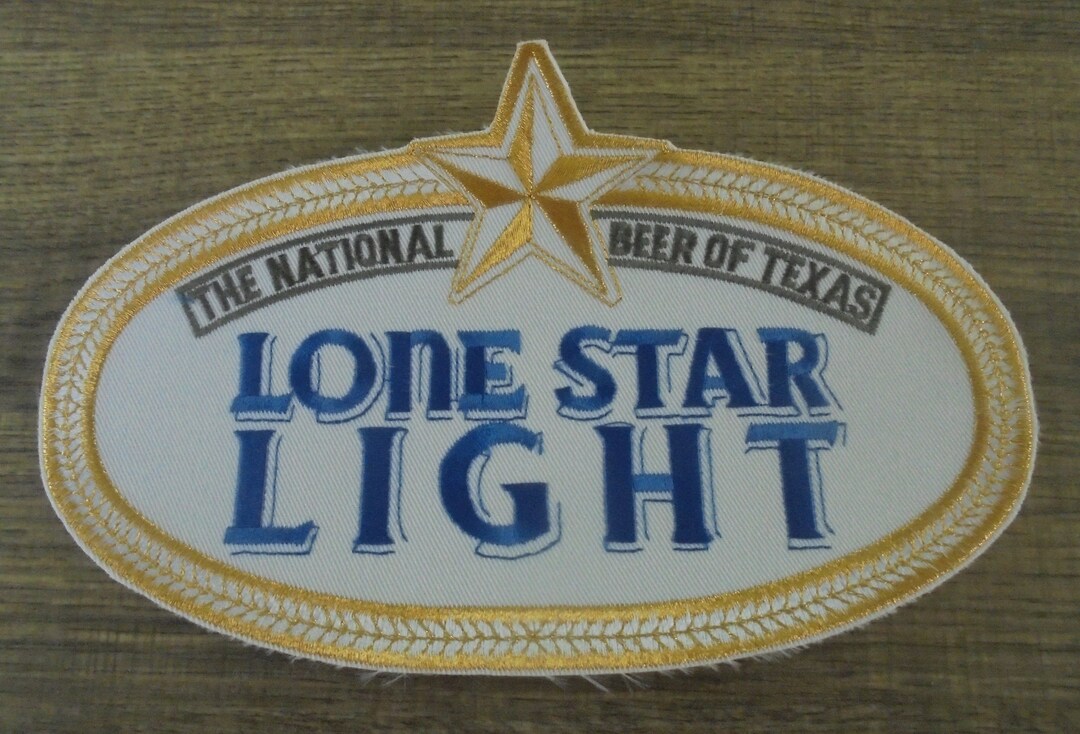 Large 8x5 Lone Star Light Beerthe National Beer of Texas Uniform Patch ...