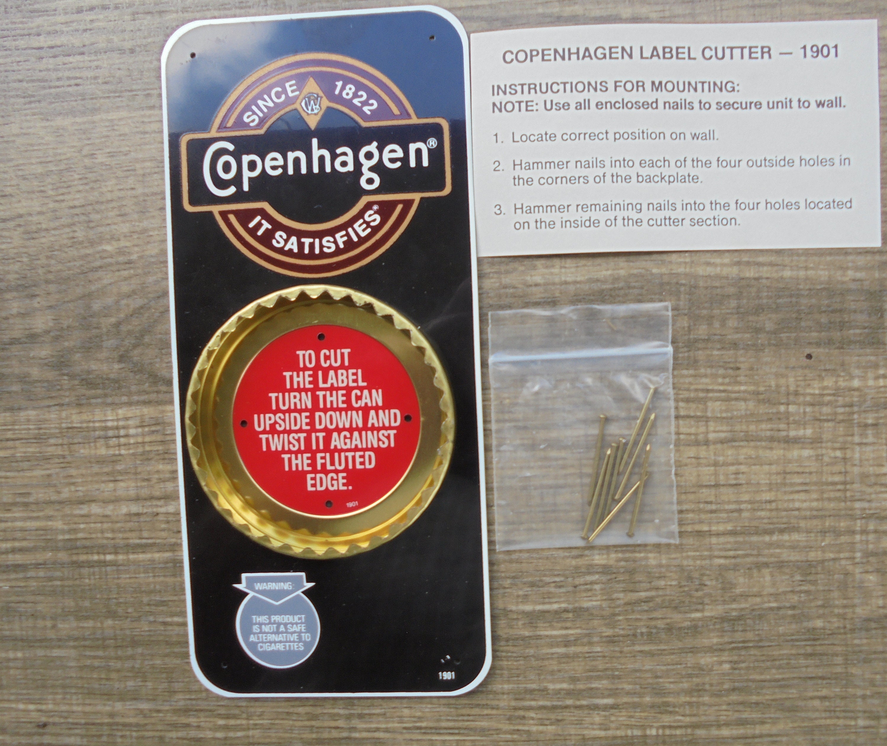 Name Brand Snuff Can Lid Can Opener Sign Original New in - Etsy