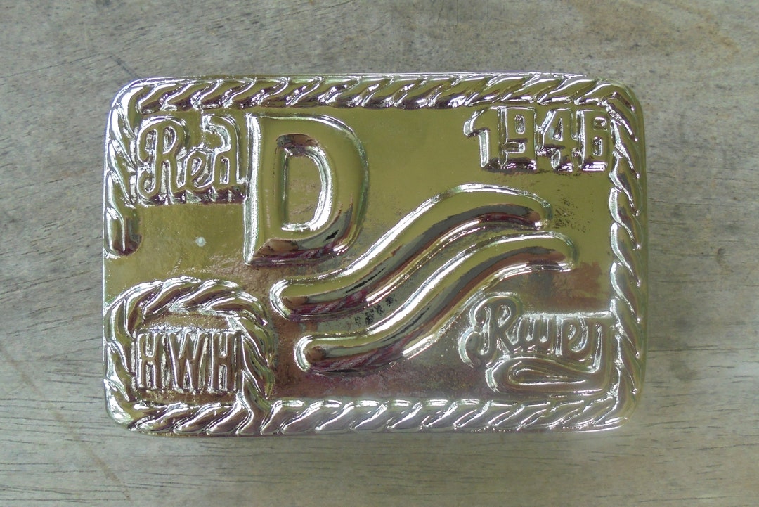 John Wayne 1946 RED RIVER Logo '40s Moviehwh Initials Chrome/nickle ...