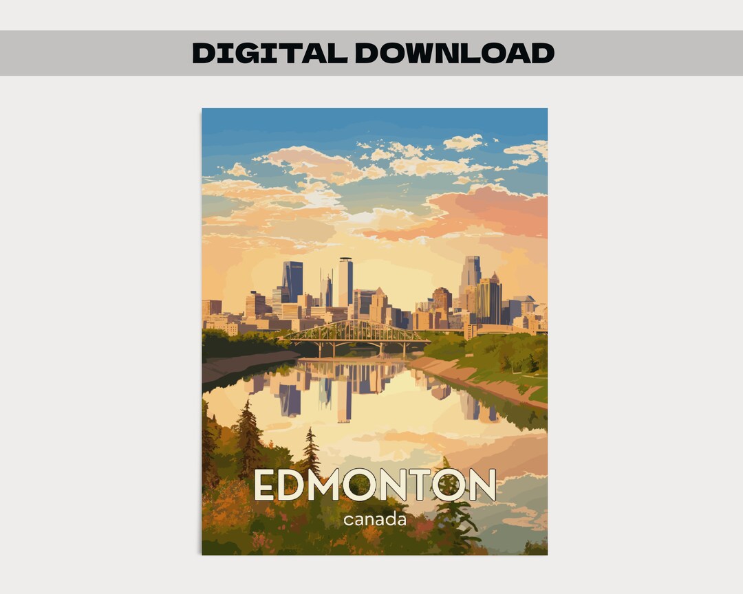 CANADA EDMONTON Location Travel Framed Prints POSTER for Home - Etsy