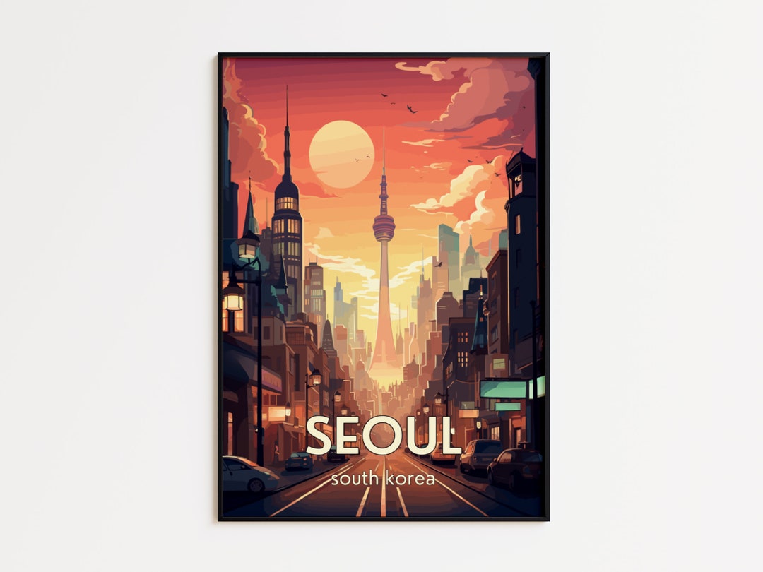 SOUTH KOREA SEOUL Location Travel Framed Prints Poster for Home Décor ...