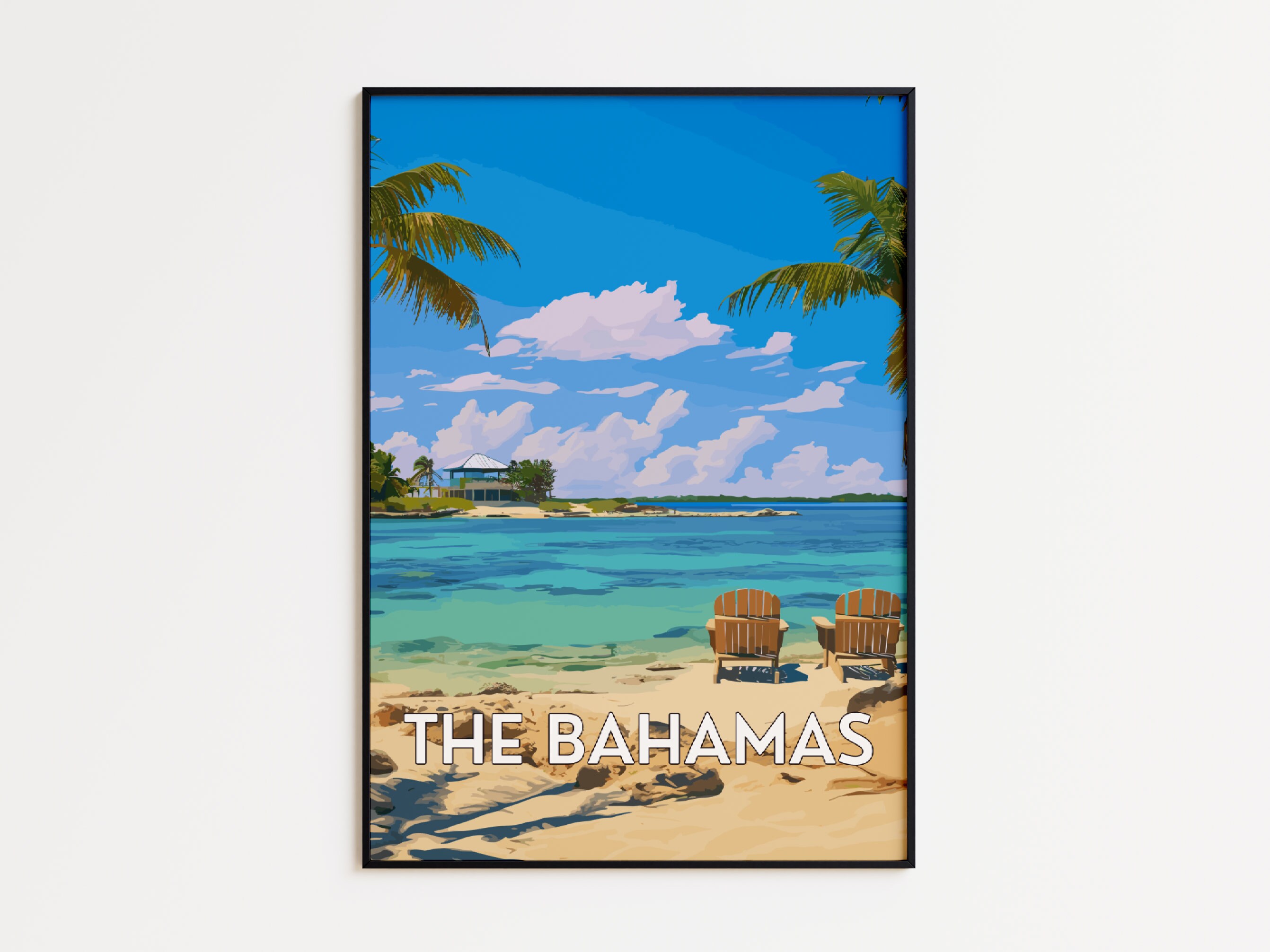 The Bahamas Travel Poster Digital Download Caribbean Wall - Etsy