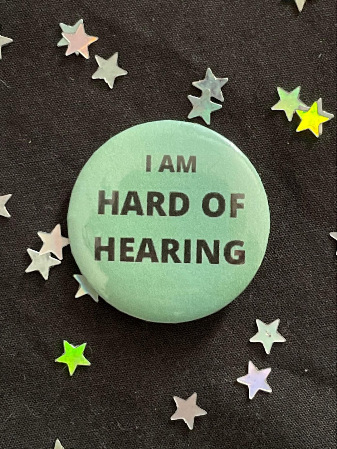 Hard Of Hearing Pin Disability Awarenesssupport Pinback Etsy 