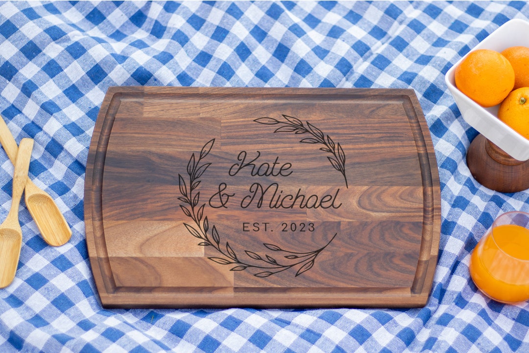Couple Cutting Board, Personalized Wedding Gift, Personalized Serving ...