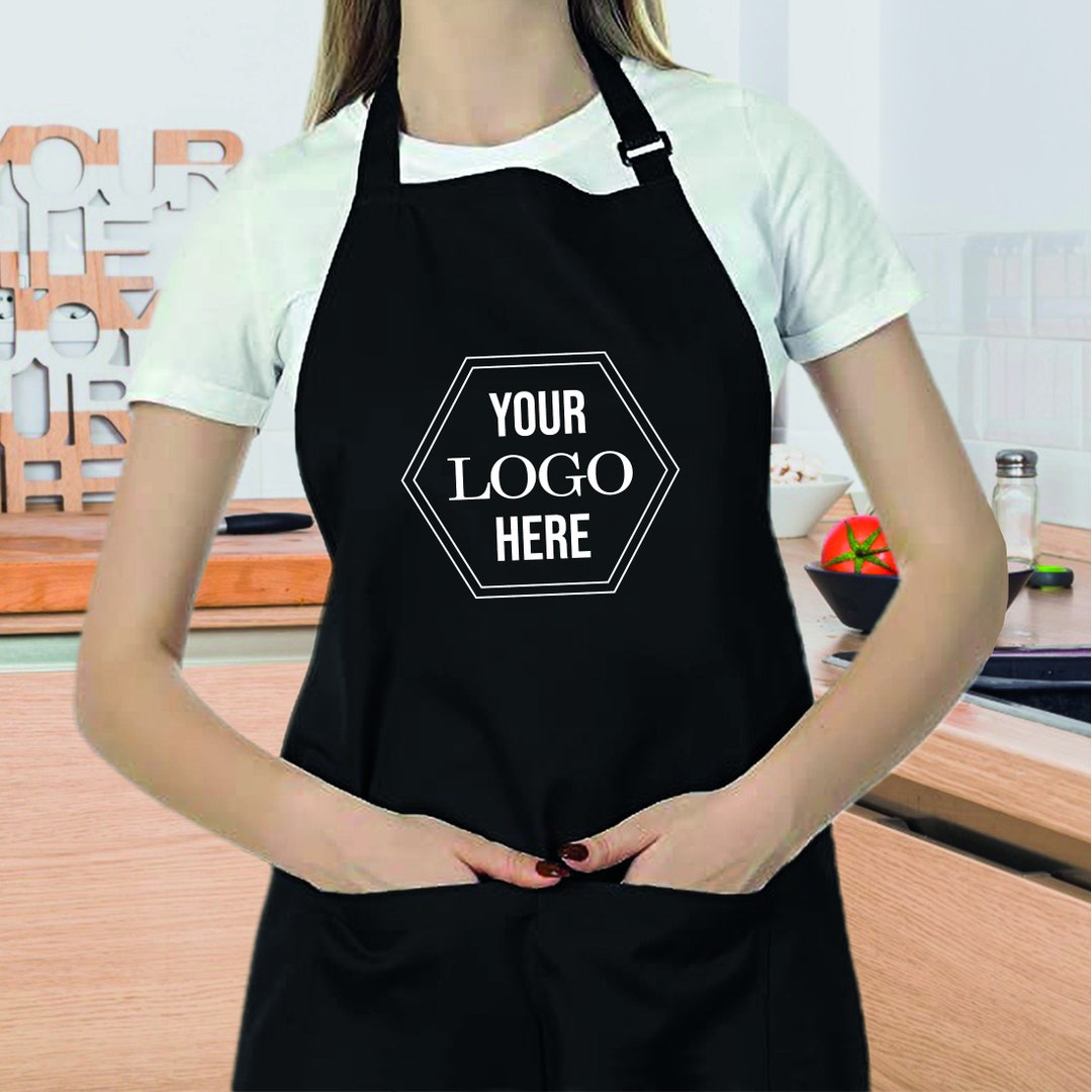 Custom Apron Apron With Pockets Custom Logo Aprons - Etsy