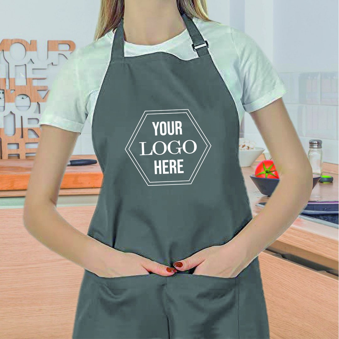 Custom Apron, Apron With Pockets, Custom Logo Aprons, Personalized Apron for Women, Custom ...