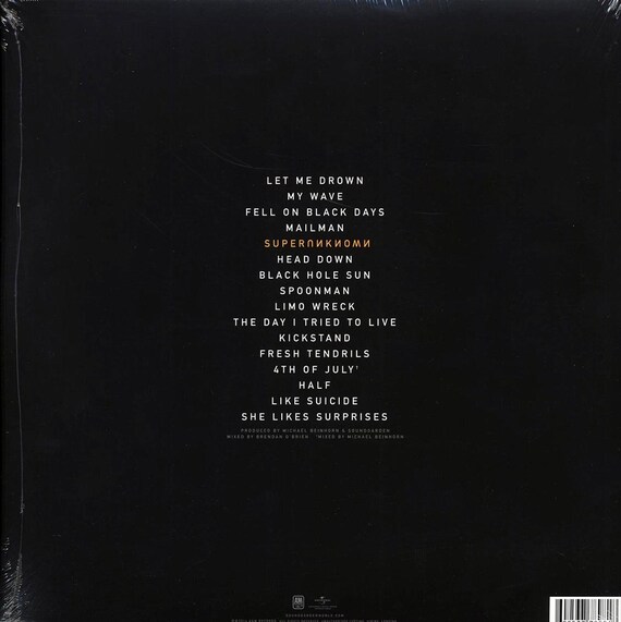 Soundgarden Superunknown 20th Anniversary