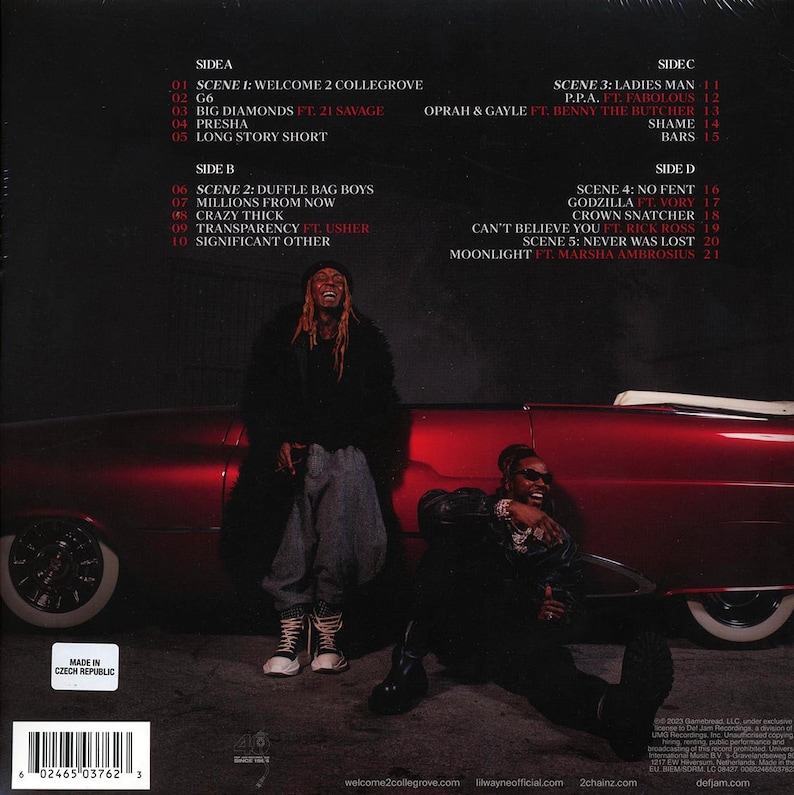 2 Chainz, Lil Wayne - Welcome to Collegrove (RSD 2024) (2xlp Vinyl ...