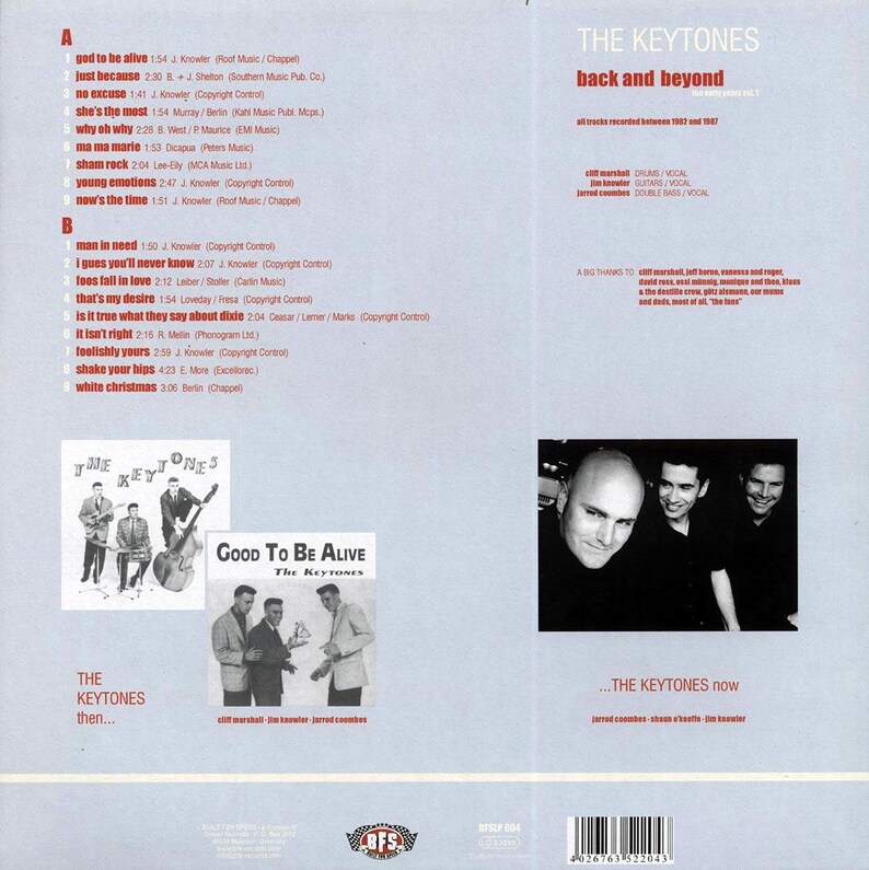 The Keytones - Back and Beyond: the Early Years Volume 1 / LP Vinyl ...