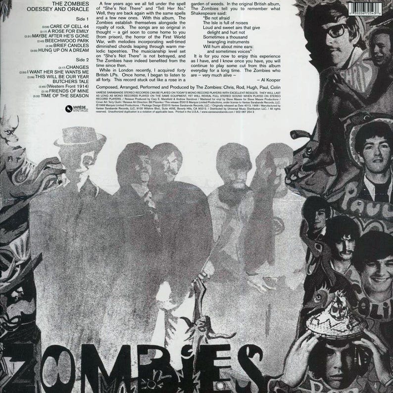 The Zombies - Odessey & Oracle / LP Vinyl (varese Sarabande) Rock/blues ...