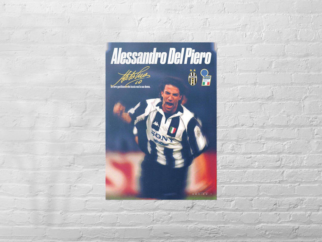 Alessandro Del Piero Poster | Classic Football Prints Series 1 - Etsy