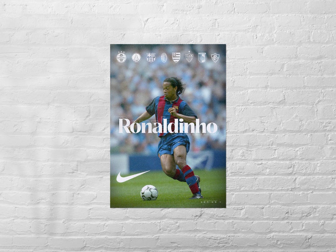 Ronaldinho Poster | Classic Football Prints Series 1 - Etsy