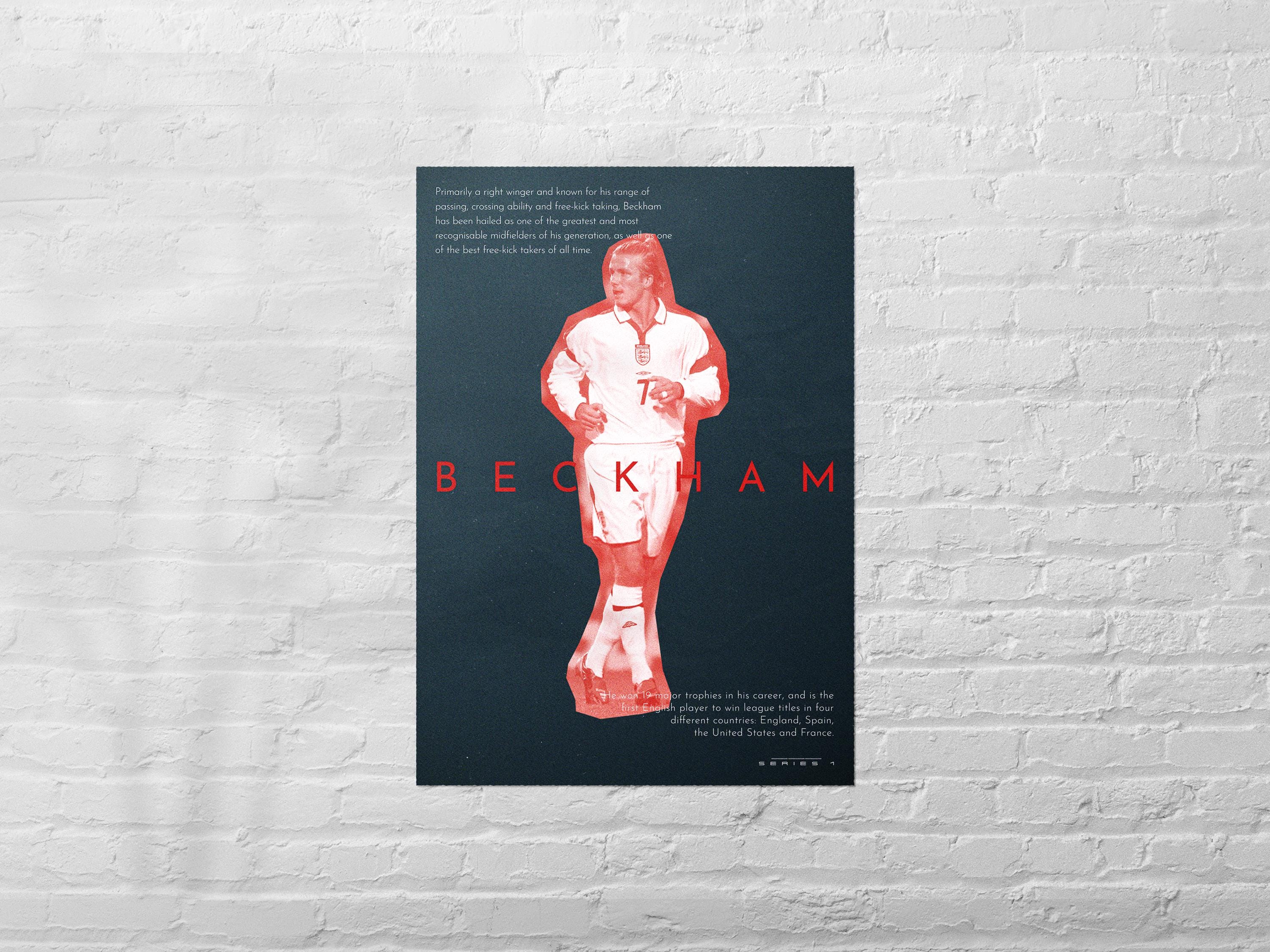 David Beckham Poster | Classic Football Prints Series 1 - Etsy