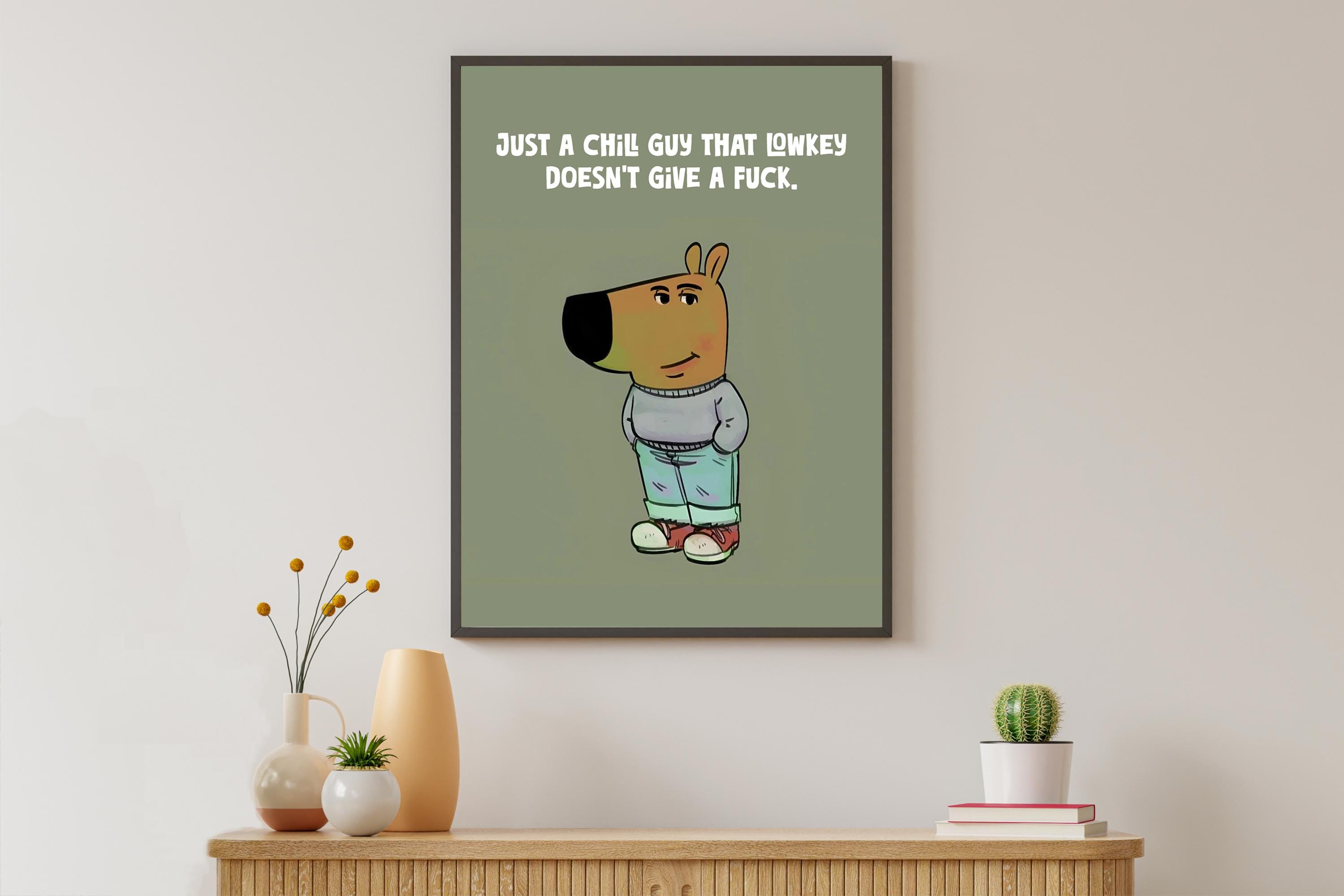 Chill Guy Meme Poster - Etsy