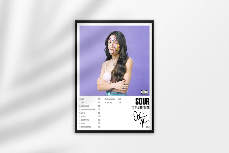 Olivia Rodrigo Sour Album Cover Poster Print - Etsy