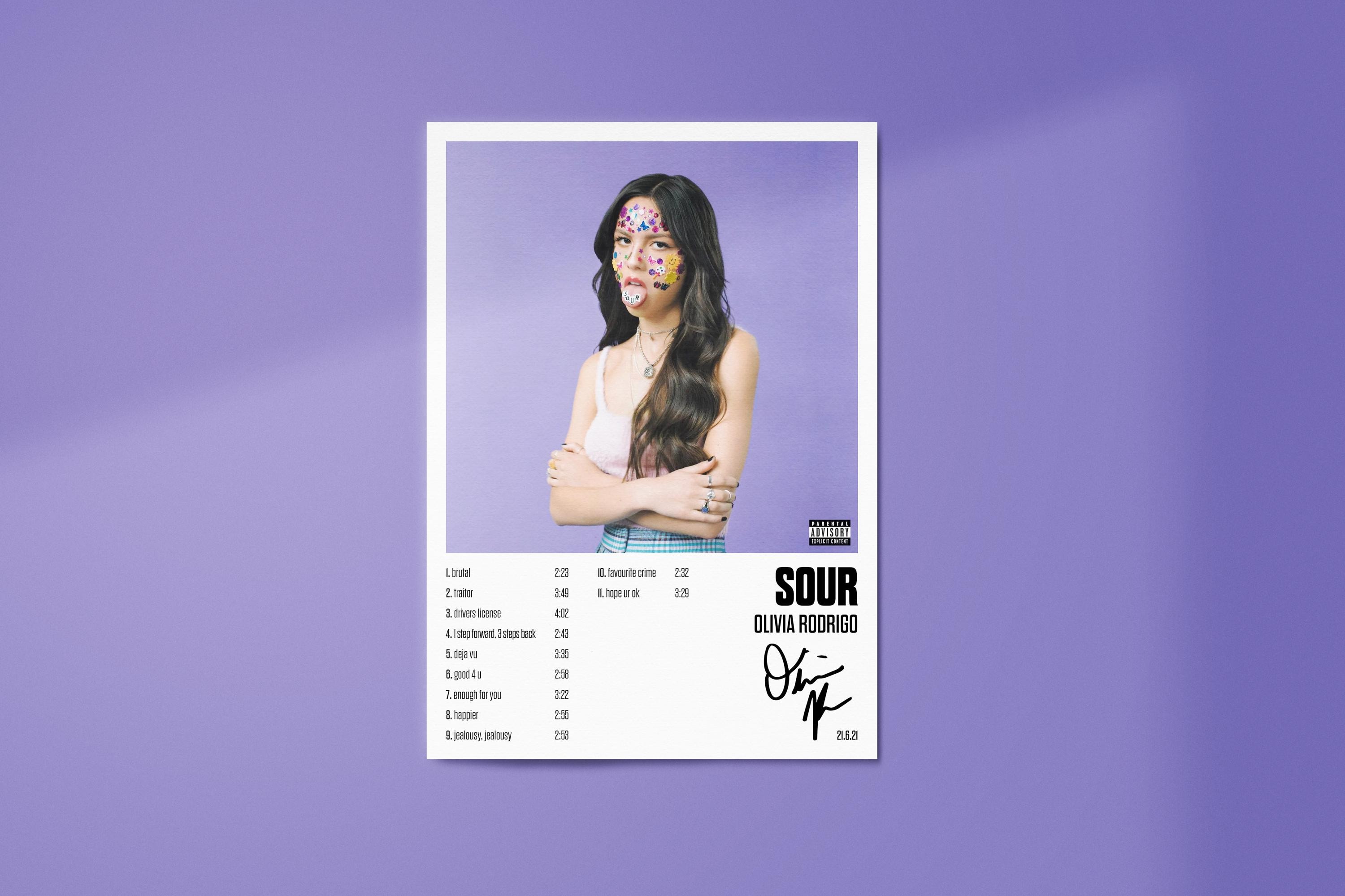 Olivia Rodrigo Sour Album Cover Poster Print - Etsy