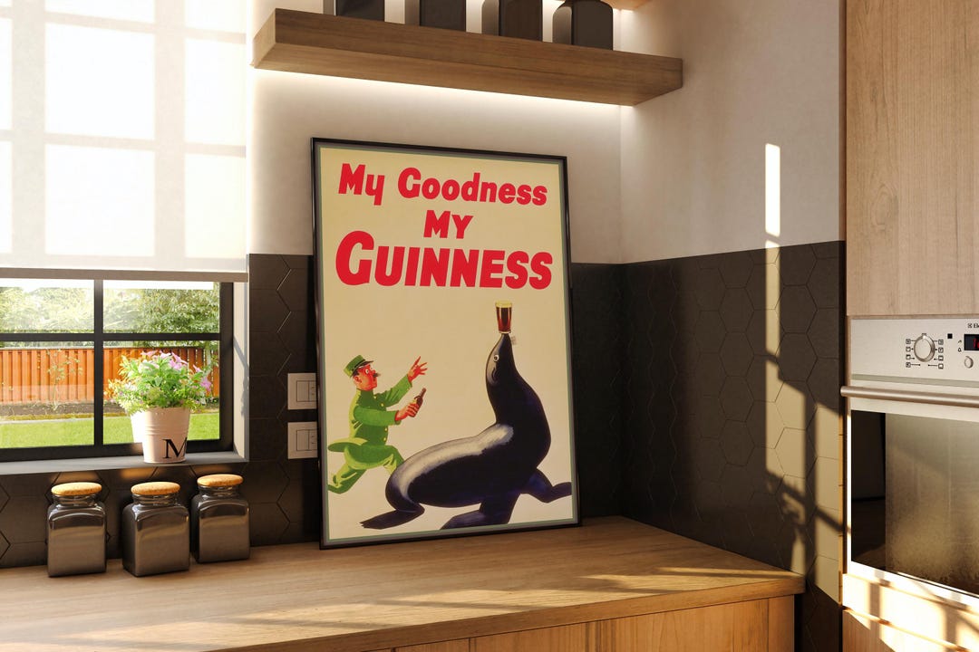 Retro 'my Goodness My Guinness' Seal Poster Print | Bar & Kitchen Art ...