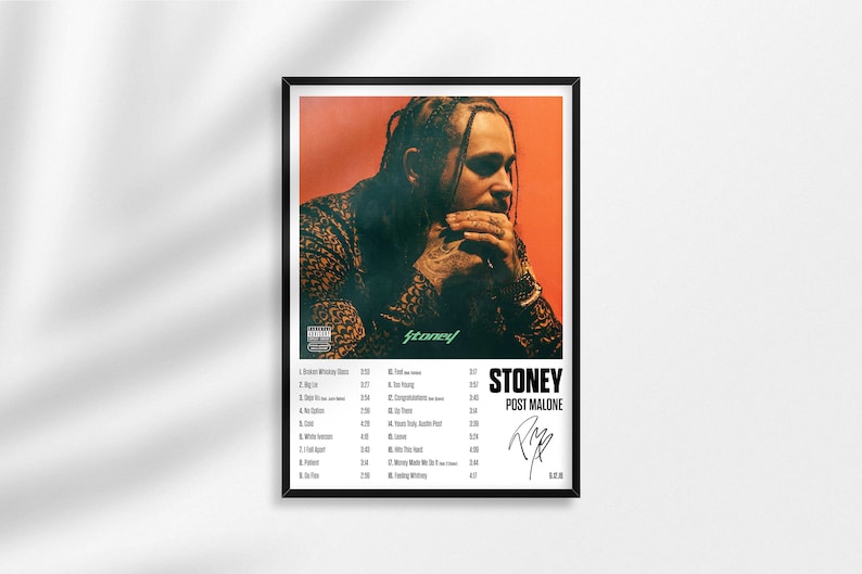 Post Malone Stoney Album Cover Poster Print - Etsy UK
