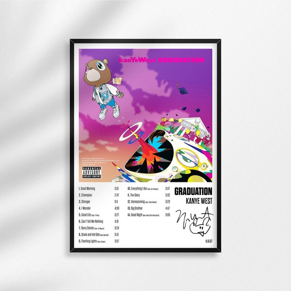 Graduation Kanye Album Poster - Etsy