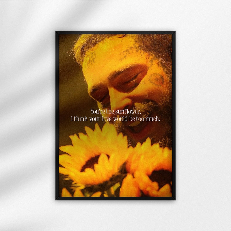 Post Malone Sunflower - Etsy