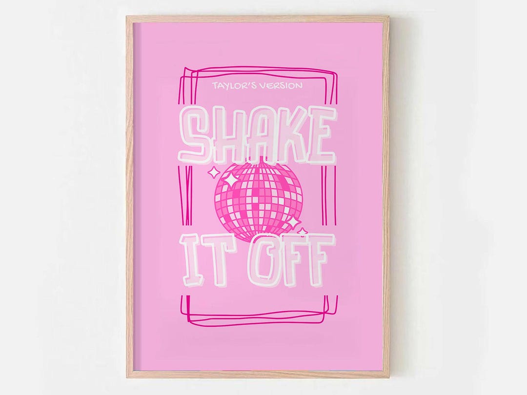 Pink Shake It off Poster, Taylor Swift Girl Bedroom Decor, Aylorswift ...
