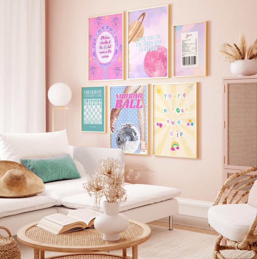 Taylor Swift Pastel Wall Art Set Retro Pastel Posters, Swiftie Gift ...