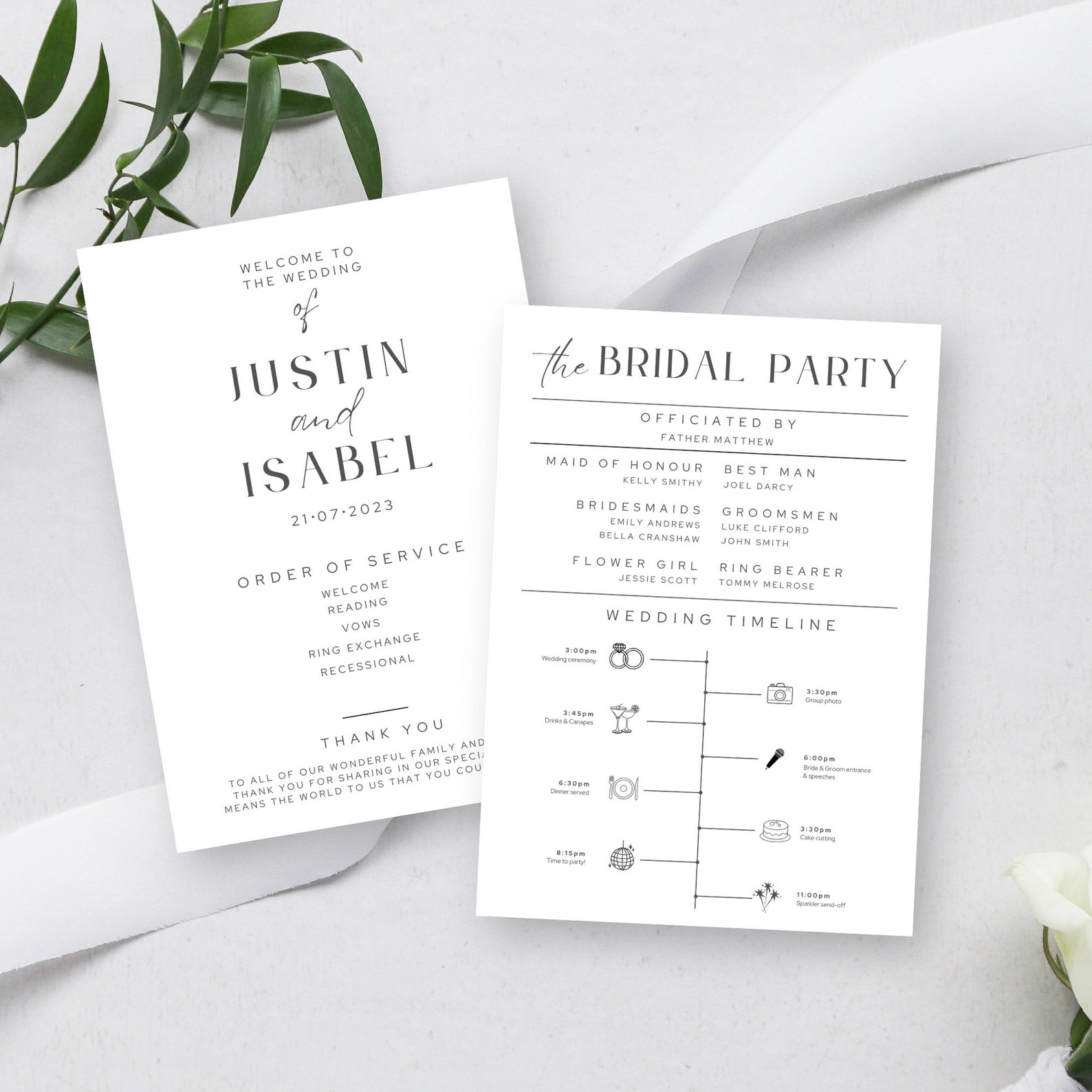 Wedding Program With QR Code, QR Code Wedding Program Sign, Digital Wedding Program, Infographic ...