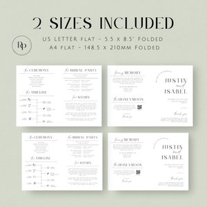 Wedding Program Template Foldable, Infographic Wedding Program Template ...